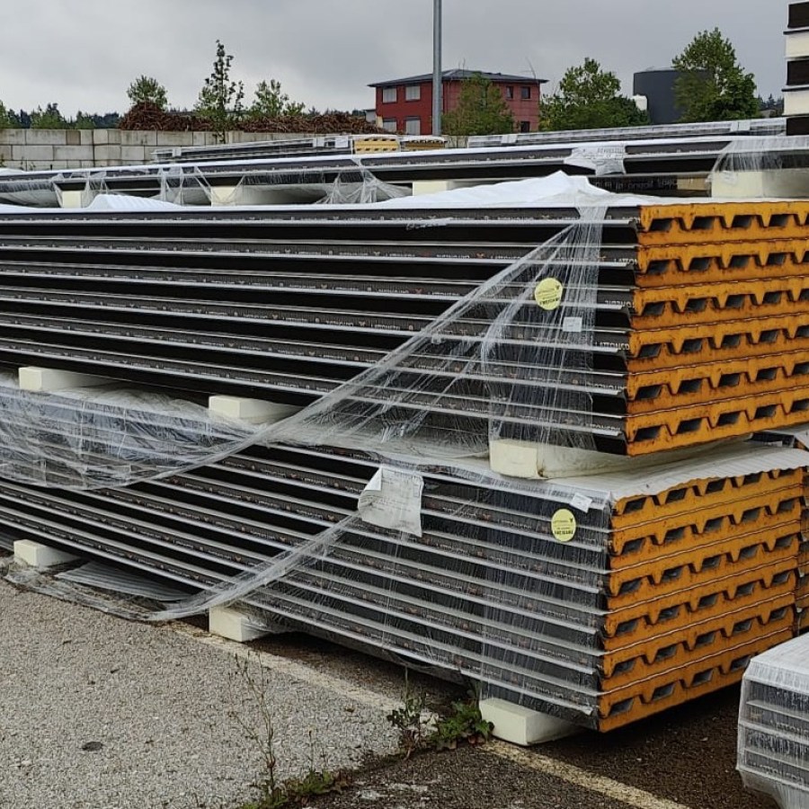 Sonderangebot: Dachplatten 2. WAHL | 40mm | RAL 9006 50µm | panel sell GmbH